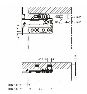 Zawieszka meblowa camar 801 l+p - Inizio